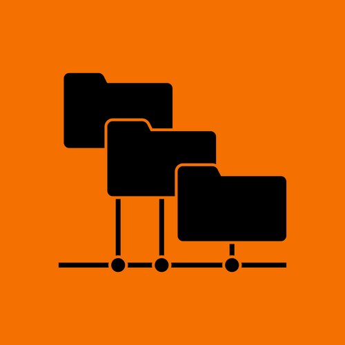 Shared folder icon Royalty Free Vector Image - VectorStock