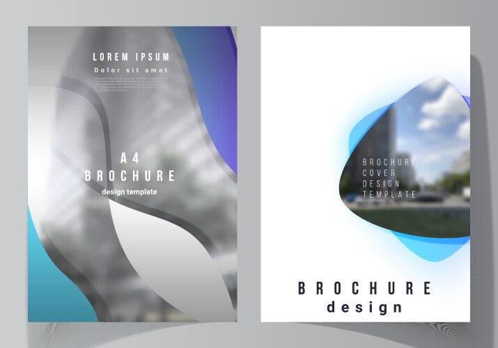 Layout a4 format modern cover mockups Royalty Free Vector