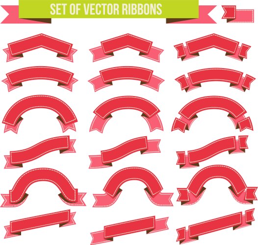 Big set of ribbons templates Royalty Free Vector Image