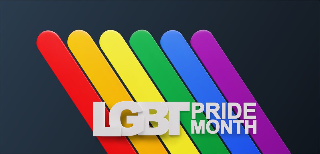 Lgbtq banner symbolism Royalty Free Vector Image