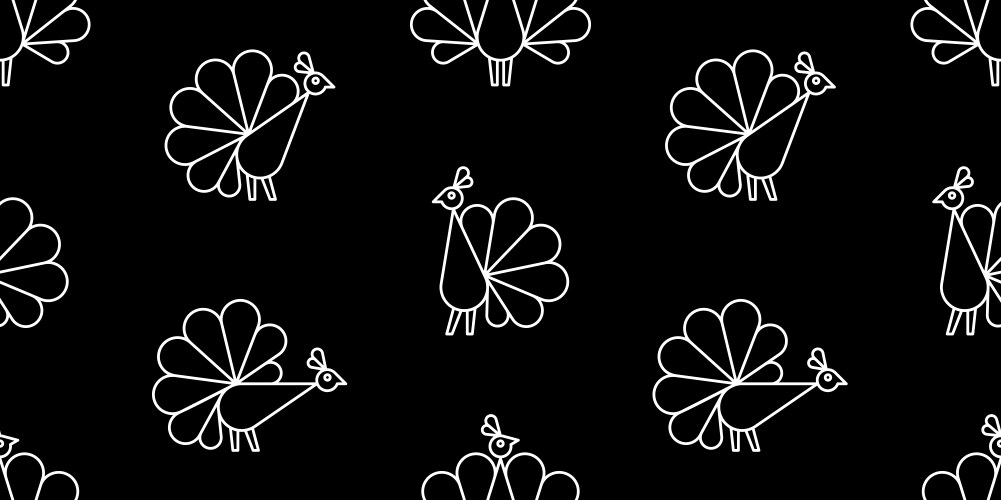 Seamless pattern with peacocks Royalty Free Vector Image