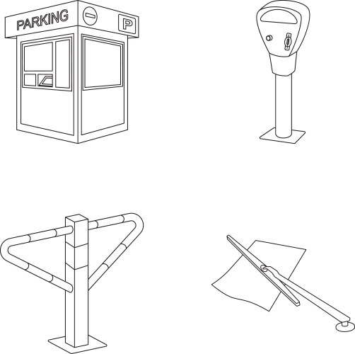 A parking lot meter check Royalty Free Vector Image