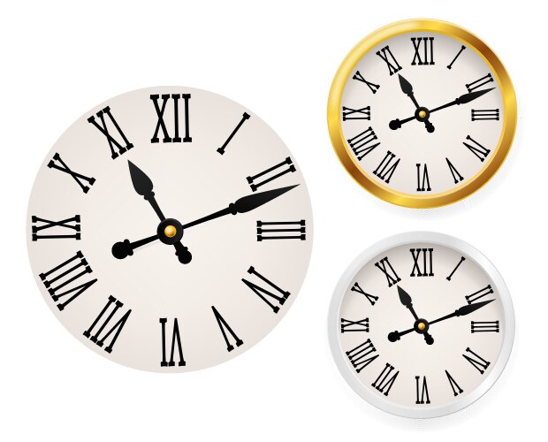 Antique old clock face Royalty Free Vector Image