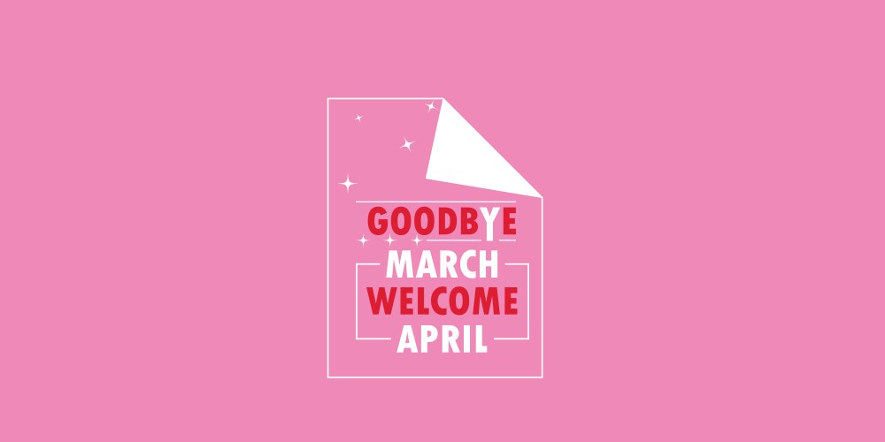 Transition from april to may Royalty Free Vector Image