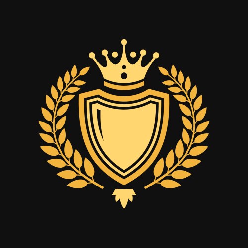 Emblem with golden stars Royalty Free Vector Image
