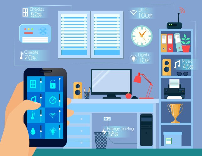 Smart home assistant artificial intelligence Vector Image