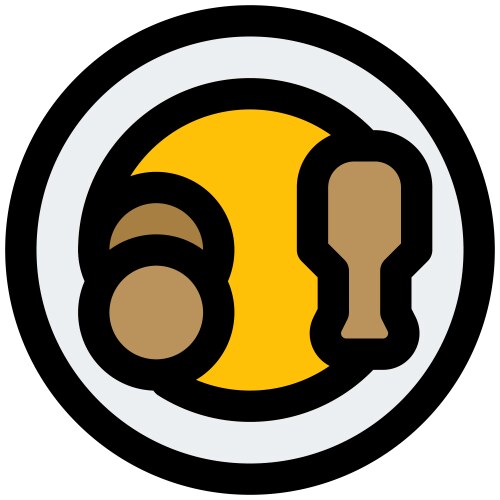 Biryani rice served as main course Royalty Free Vector Image