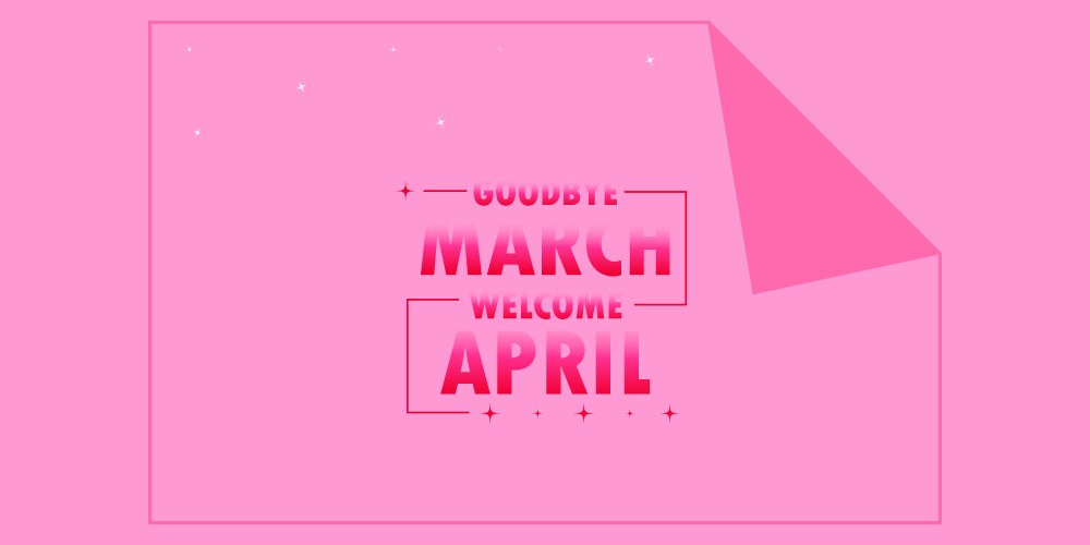 Goodbye april welcome may Royalty Free Vector Image