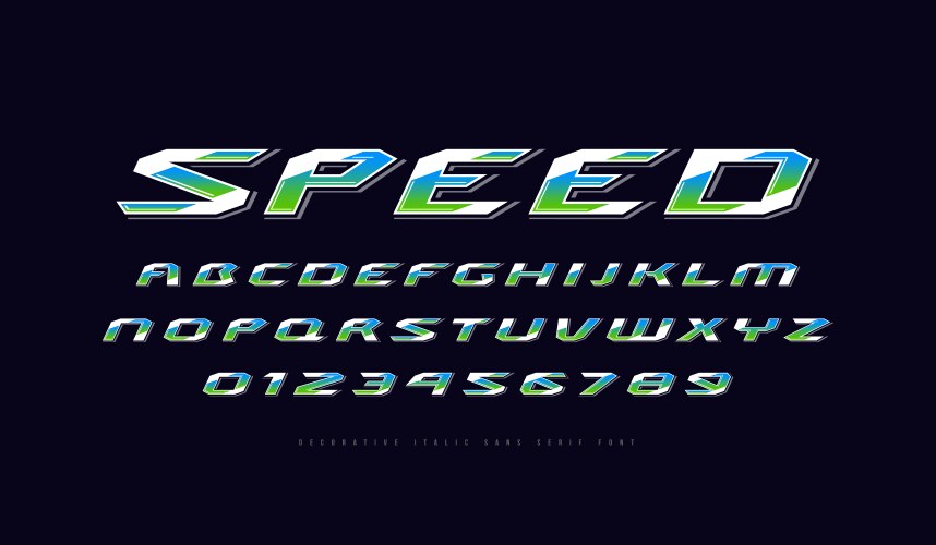 Racing font aggressive and stylish lettering Vector Image