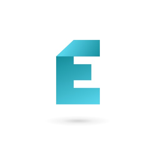 Letter e logo icon design template elements Vector Image