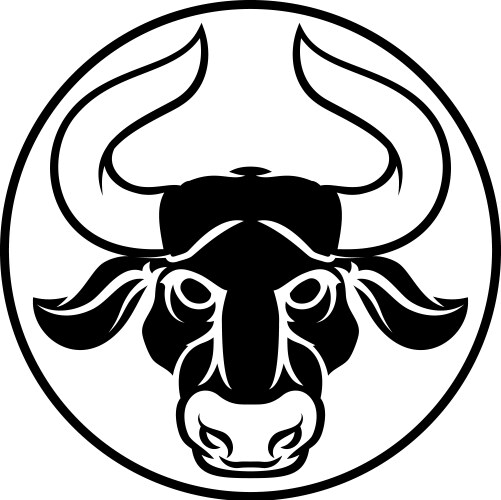 Taurus the bull star sign Royalty Free Vector Image