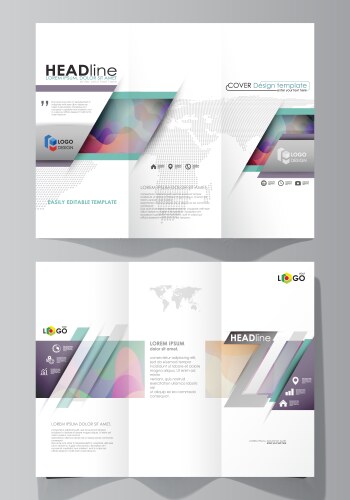 Tri-fold brochure business templates on both sides