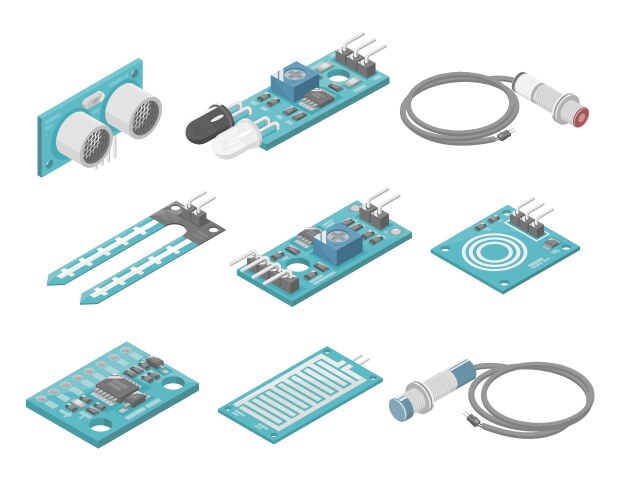 Arduino Gylo Module Sensor Microcontroller Vector Image