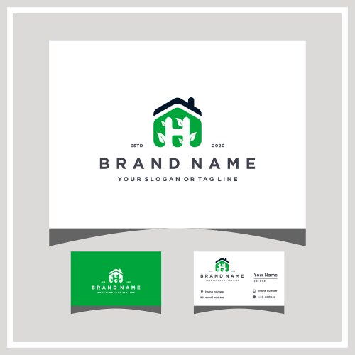 Creative letter dwj home roof logo design Vector Image