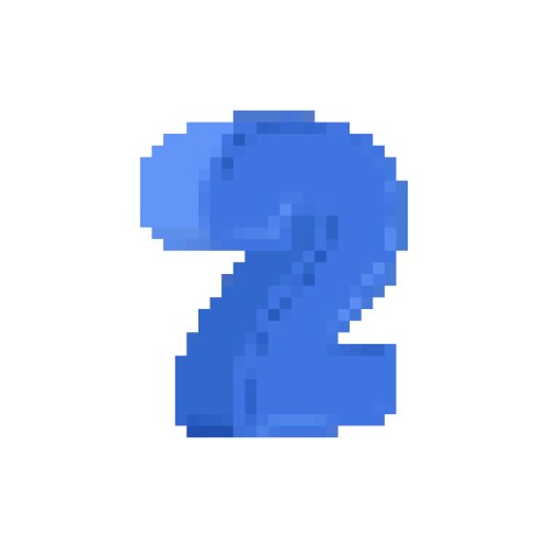 Pixelated Number 2 Vector Images (over 210)