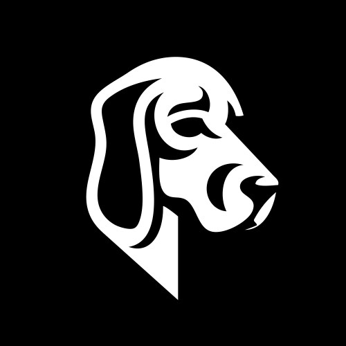 Angry dog logo design head concept icon Royalty Free Vector