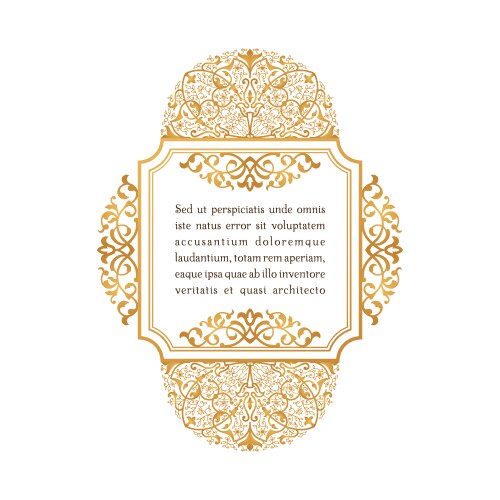 Islamic border frame ornate in eastern Royalty Free Vector