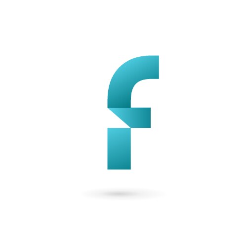 Letter f wing flag logo icon design template Vector Image