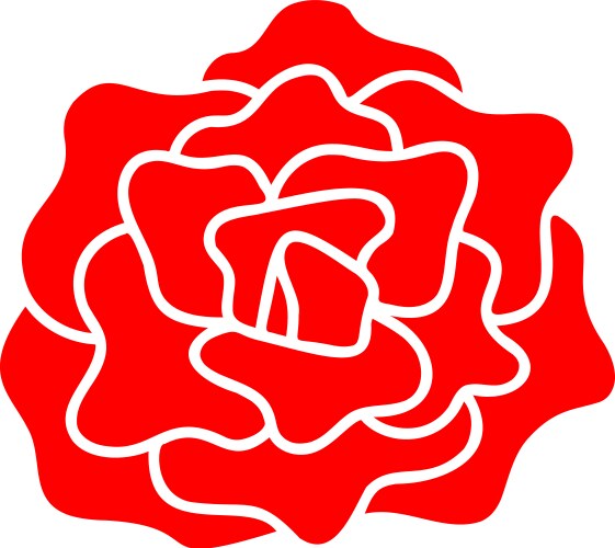 Rose flower icon design template isolated Vector Image