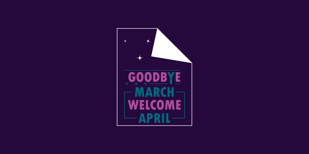 Goodbye april welcome may Royalty Free Vector Image