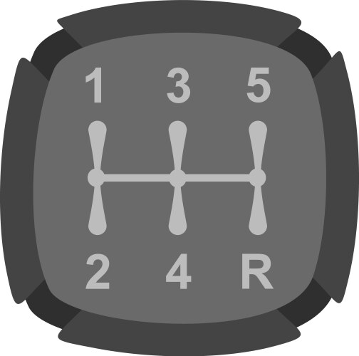 Lever for automatic gearbox car Royalty Free Vector Image