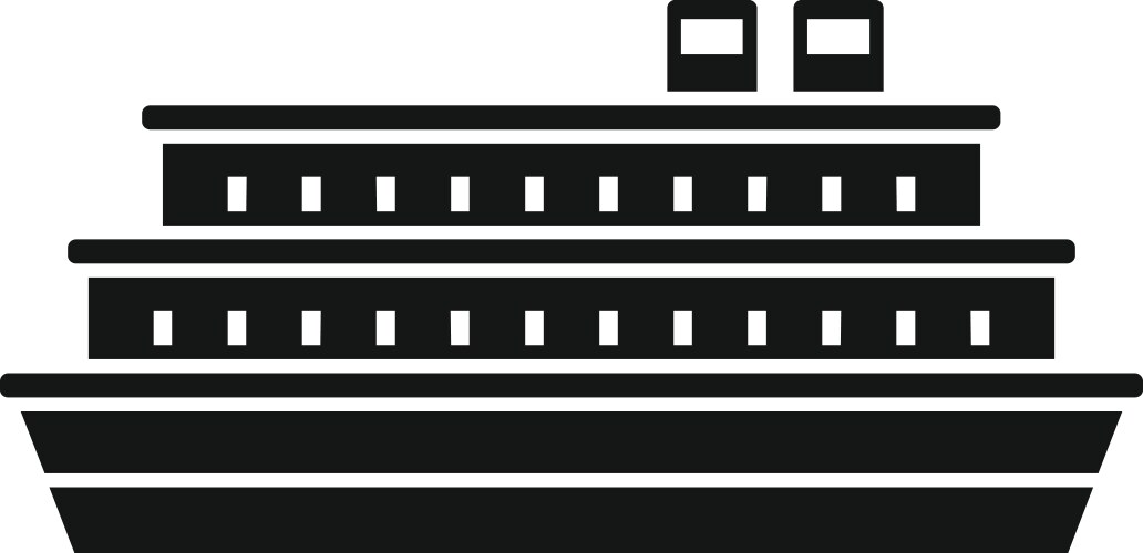 River ferry icon simple water ship Royalty Free Vector Image
