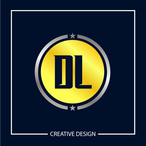 Initial letter dl logo template design Royalty Free Vector
