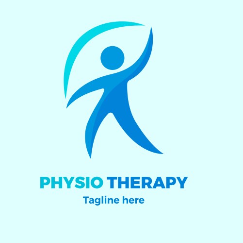 Physiotherapy logo template Royalty Free Vector Image