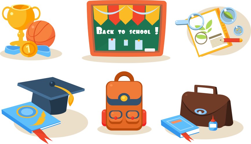 Back to school design template Royalty Free Vector Image