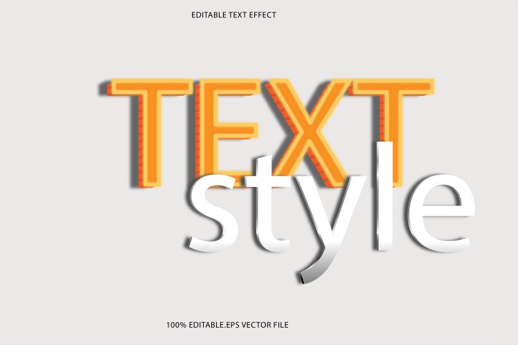 Good vibes editable text effect 3d emboss Vector Image