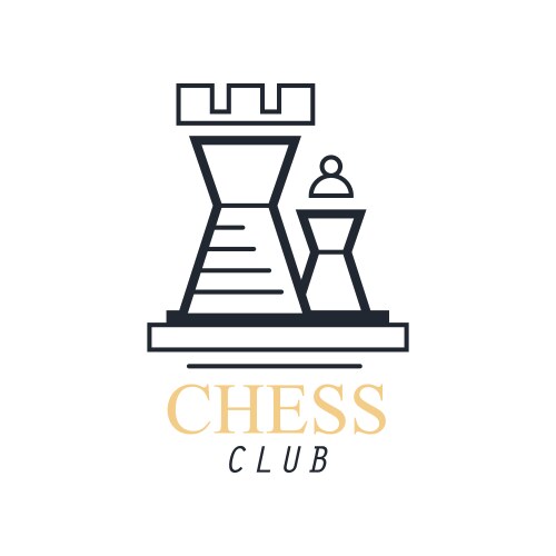 Chess logo set design element for championship Vector Image