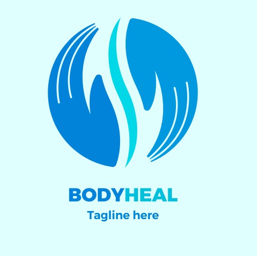 Physiotherapy logo template Royalty Free Vector Image