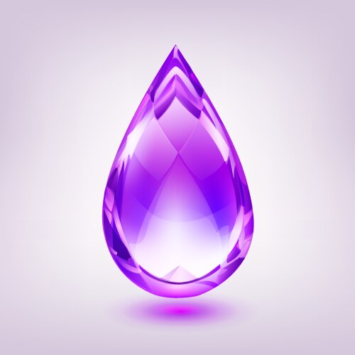 Purple crystal realistic volumetric Royalty Free Vector