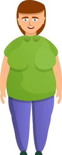 Fat woman icon cartoon style Royalty Free Vector Image