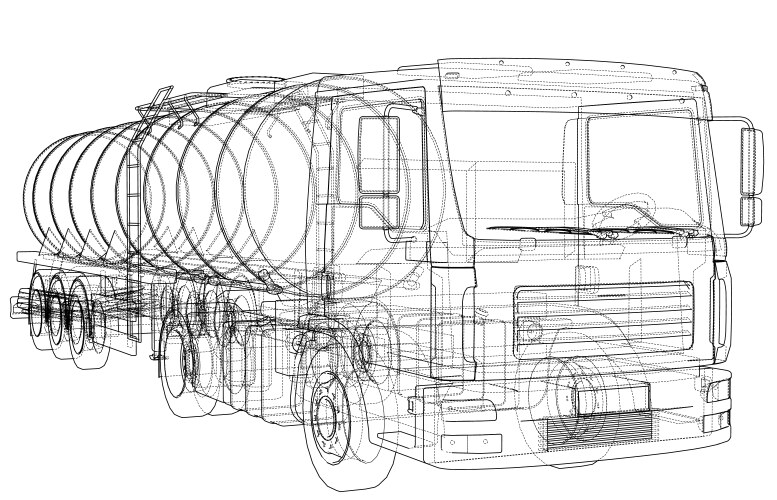 Truck with tank concept Royalty Free Vector Image