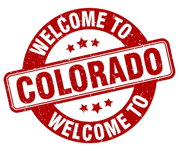Welcome to colorado stamp round sign Royalty Free Vector