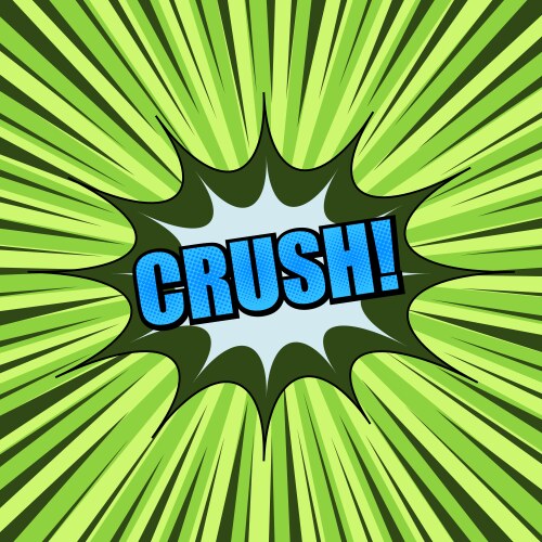 Crush comic wording effect Royalty Free Vector Image
