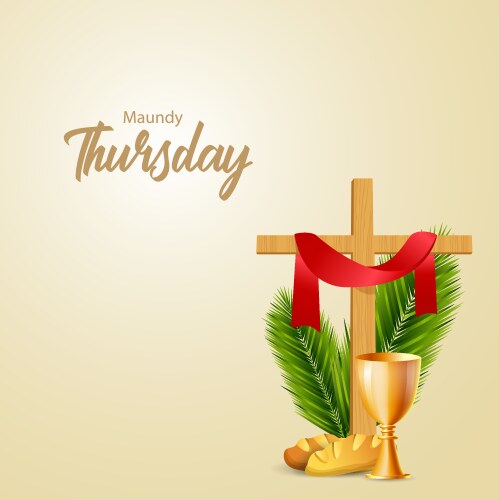 Holy week last supper of jesus christ thursday Vector Image