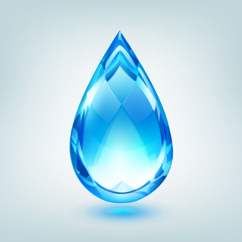 One big light blue drop Royalty Free Vector Image