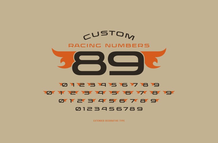 Racing Number Vector Images (over 14,000)