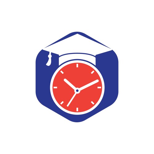 Study time logo design template Royalty Free Vector Image