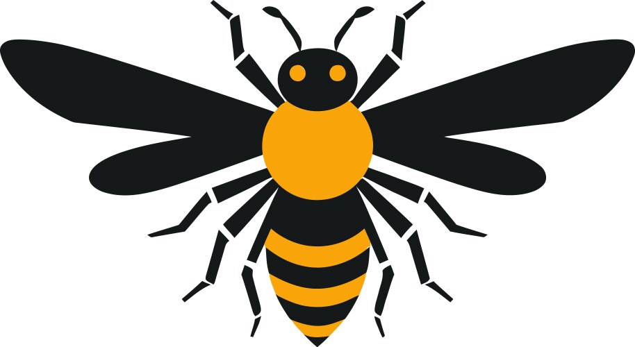 Wasp warrior emblem tarantula hawk silhouettes Vector Image