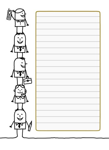 Cartoon business team with blank banner Royalty Free Vector