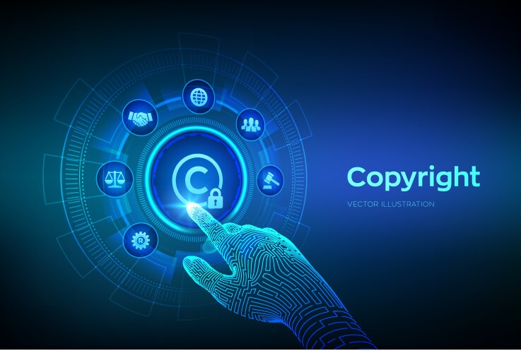 Copyright patents and intellectual property Vector Image