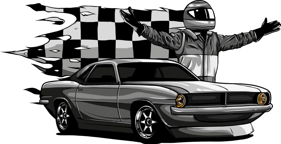 A race car driver Royalty Free Vector Image - VectorStock