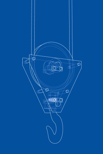 Webbing sling hook blueprints Royalty Free Vector Image