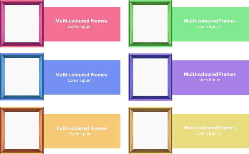 Flat frame set Royalty Free Vector Image - VectorStock