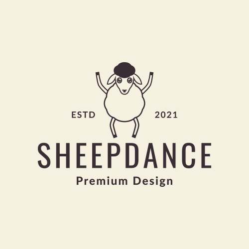 Cartoon cute fat sheep logo symbol icon graphic Vector Image