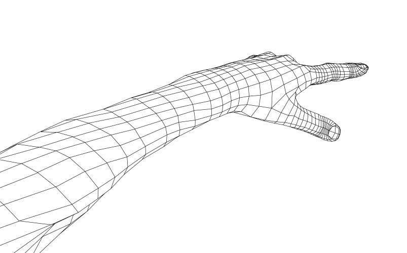 Human hand point with finger Royalty Free Vector Image