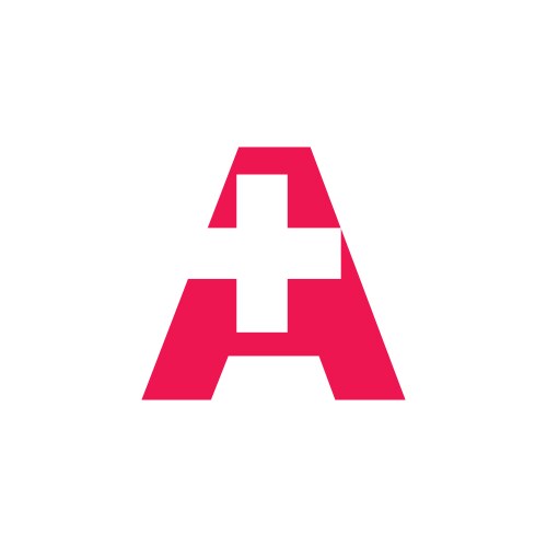 Green cross medical symbol Royalty Free Vector Image